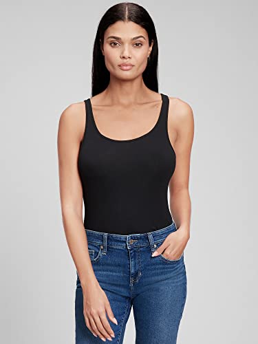 GAP Women's 2-Pack Favorite Tank Top, True Black, Medium