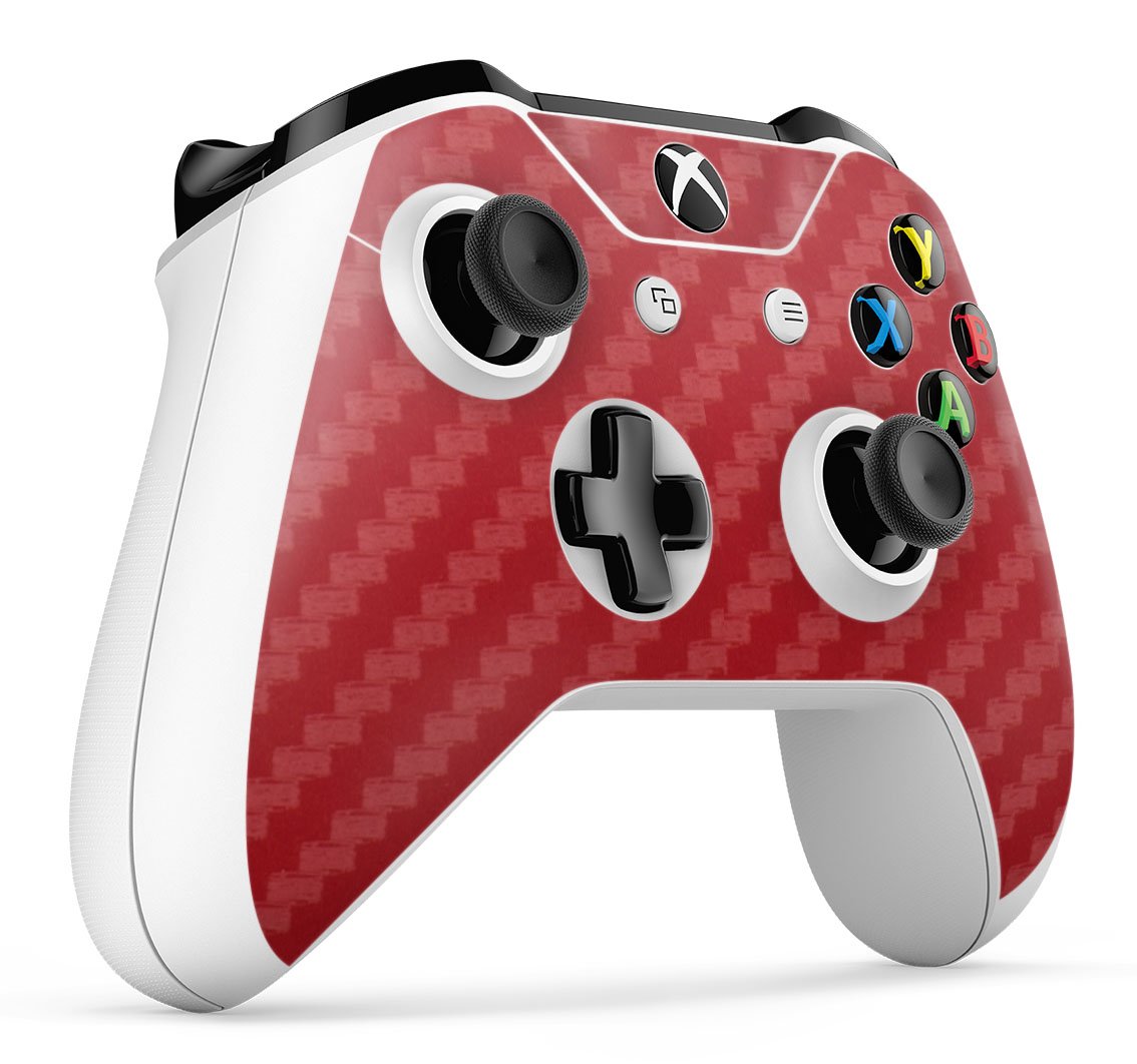 GNG 1 x Carbon Red Compatible with Xbox One S Controller Skins Full Wrap Vinyl Sticker