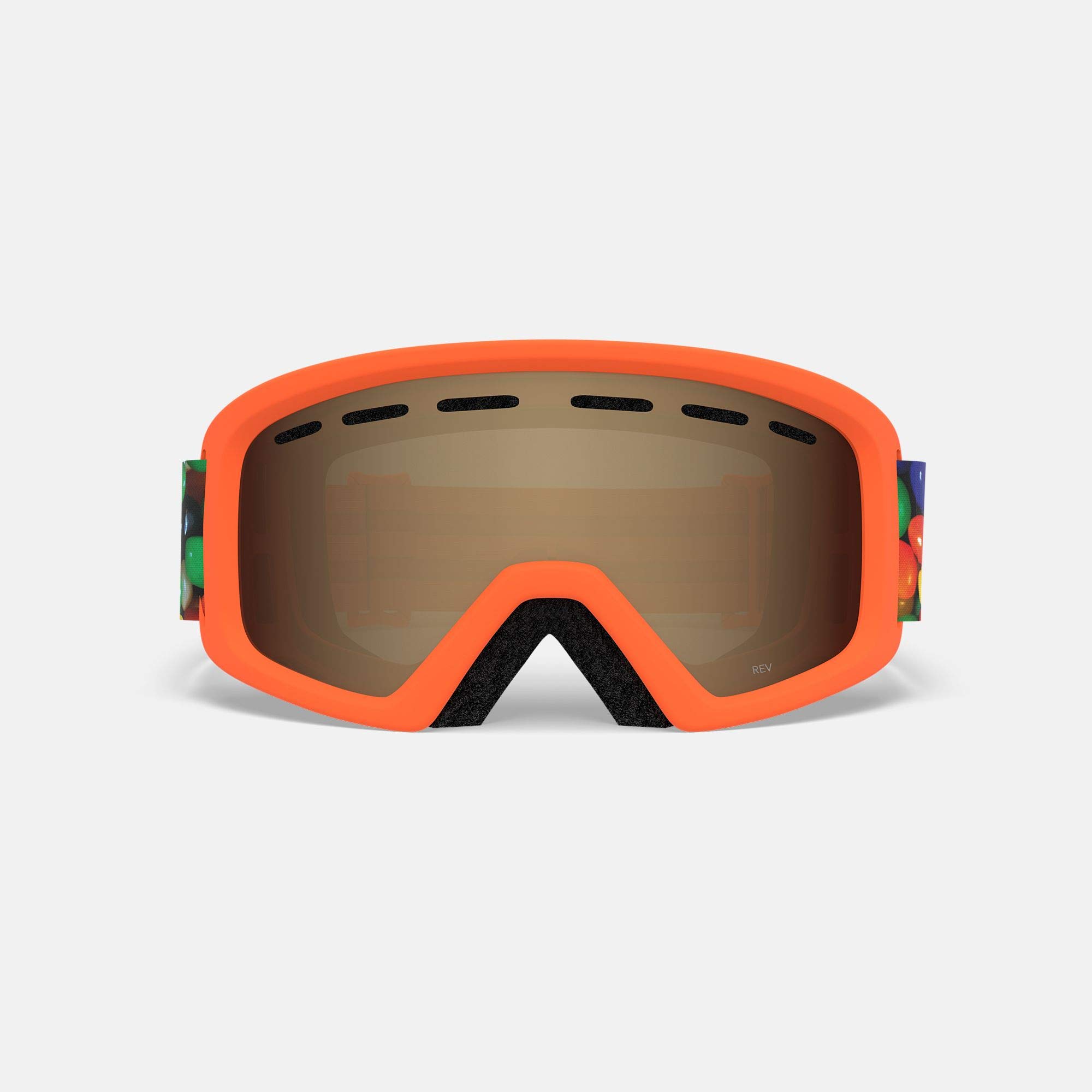 Giro Rev Youth Snow Goggles - Jelly Strap with Amber Rose Lens (2021)
