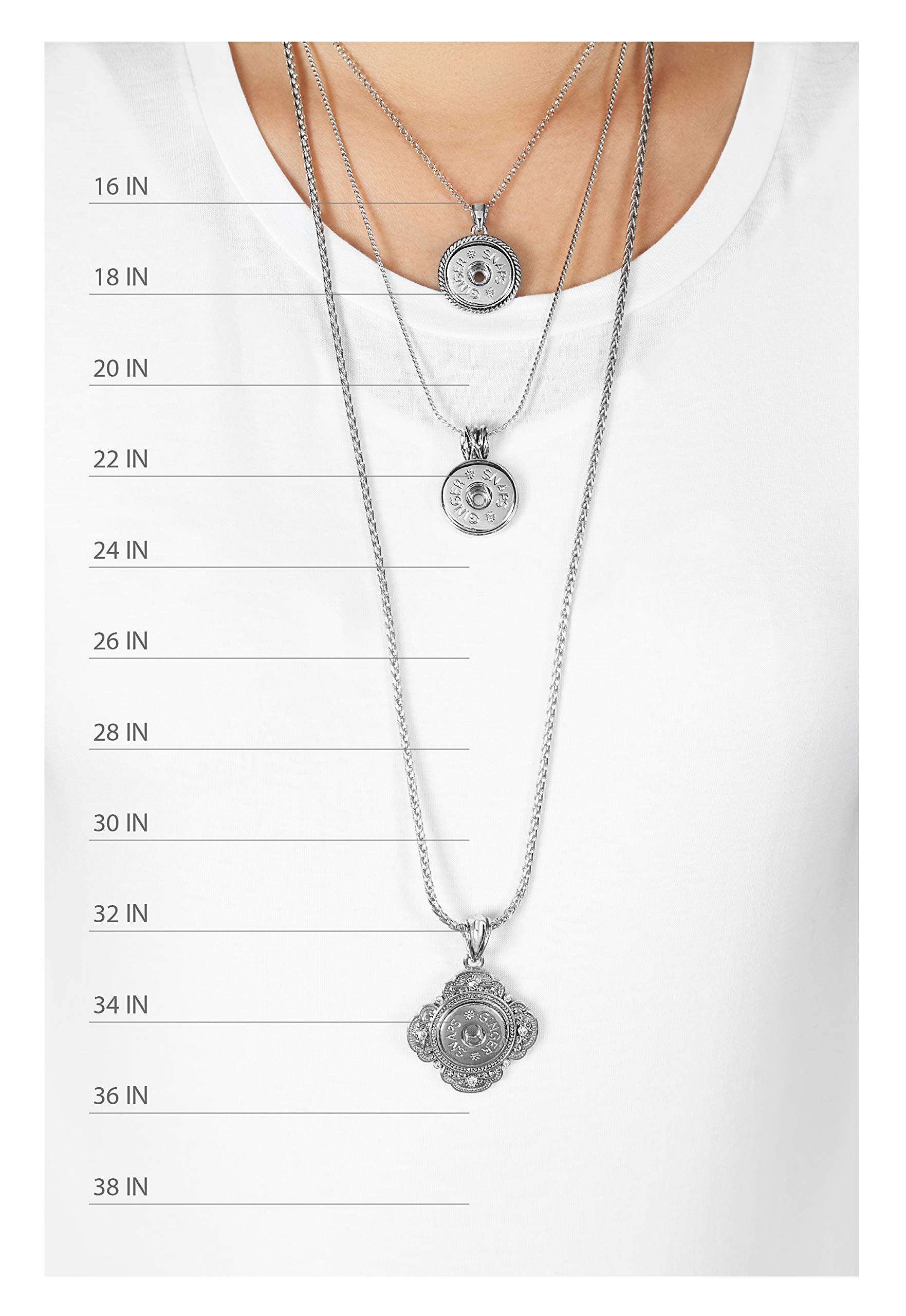 GingerSnapsJewelry.com 32_ GRAND NECKLACE SN90-93 Interchangeable Jewelry Snap Accessory
