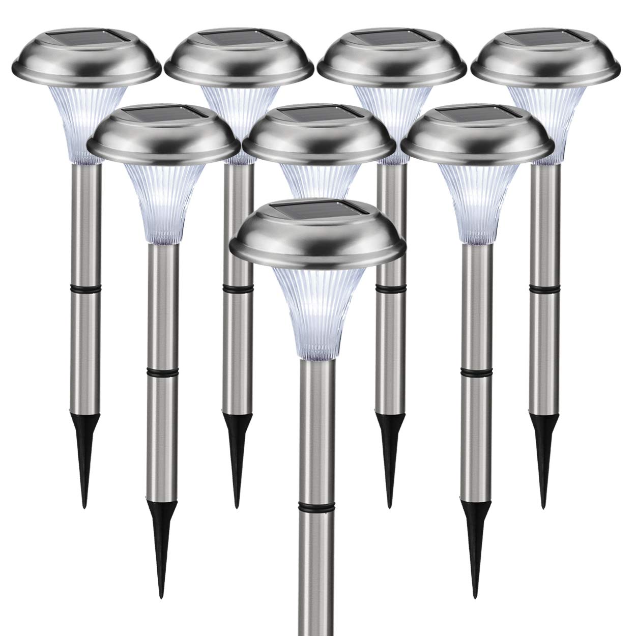 GardenBliss Best Solar Lights for Outdoor Pathway, 10 Brightest Light Set for Walkway, Patio, Path, Lawn, Garden, Yard Decor, Double Waterproof Seal, Large Led Landscape Outside Post Lighting Lamps