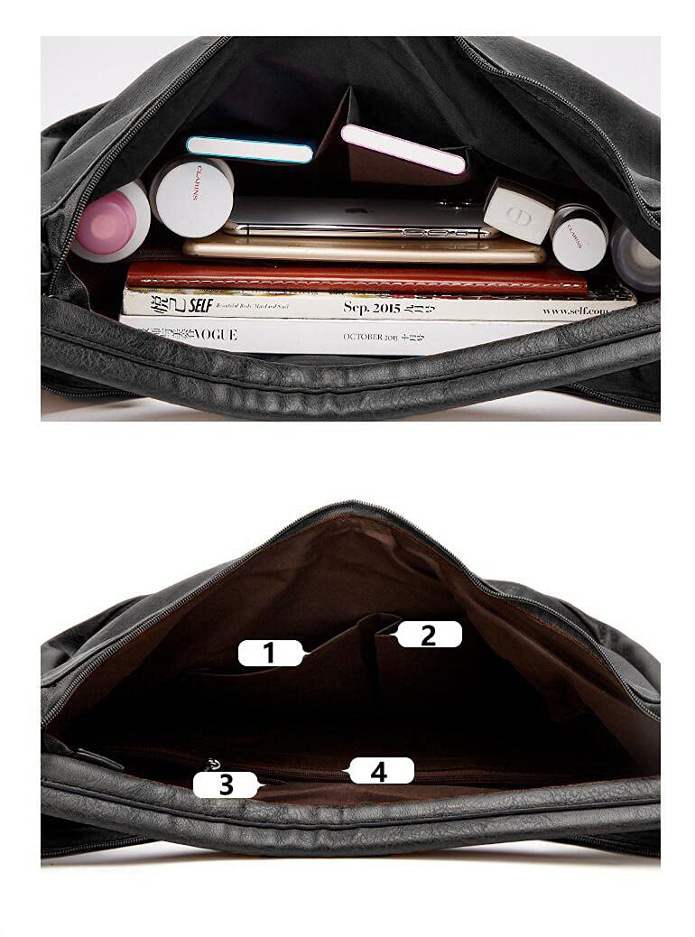 HgOgTg Women Shoulder Bag Leather Stylish Crossbody Tote Travel Top-Handle