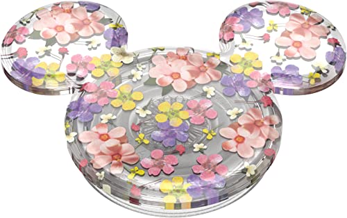 PopSockets Phone Grip with Expanding Kickstand, PopSockets for Phone, Disney, Mickey Earridescent - Cascading Flowers