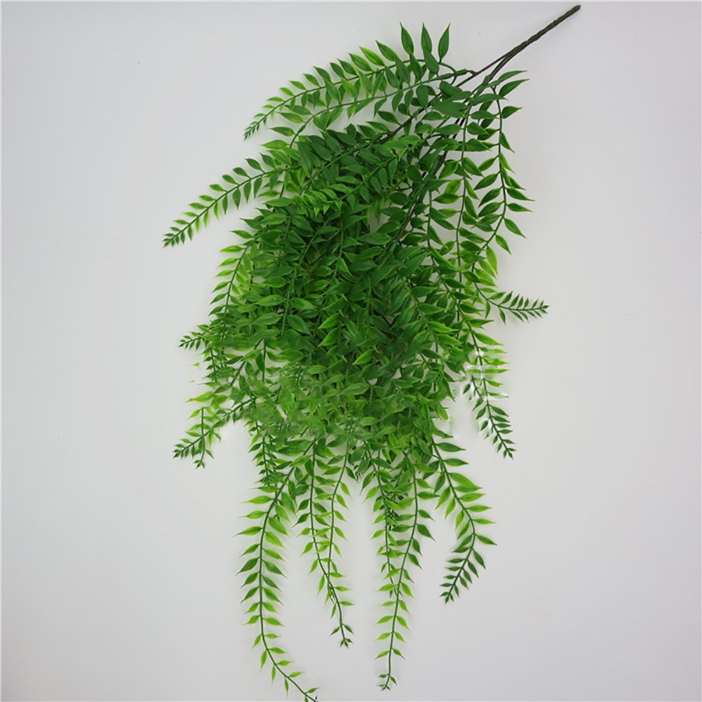 Grey990 1Pc Artificial Weeping Willow Foliage Rattan Plant Home Garden Wedding Wall Decoration Material Green