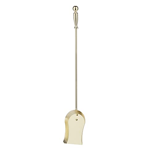 UniFlame Polished Brass Finish 5-Piece Fireplace Tools Set with Heavy Weight Steel Construction