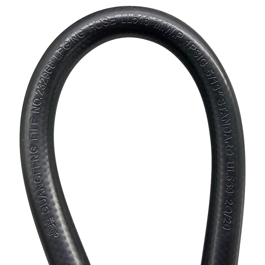 MOFLAME 4 Feet High-Pressure Propane 0-20 PSI Adjustable Regulator Hose Assembly with LP 1/2" Air Mixture Valve for Liquid Propane Fire Pits,Fireplace