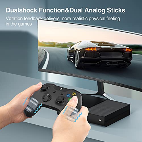 JORREP Xbox Controller Wireless for All Xbox One Models, Xbox Series X/S Console, PC Windows 7/8/10, Xbox Wireless Gamepads, Video Games Controller with Audio Jack, Black