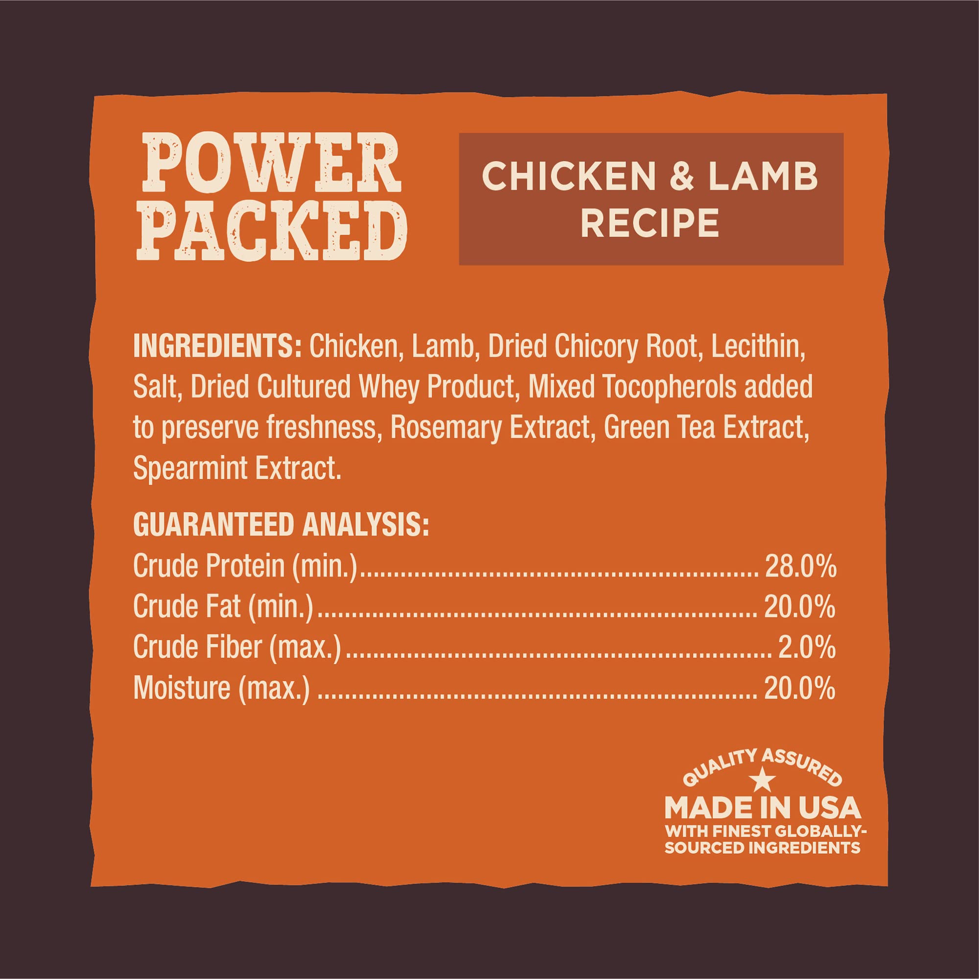 Wellness CORE Power Packed Dog Treats, Grain-Free Tender Jerky Treats, Made in USA (Chicken & Lamb Recipe, 4-Ounce Bag)