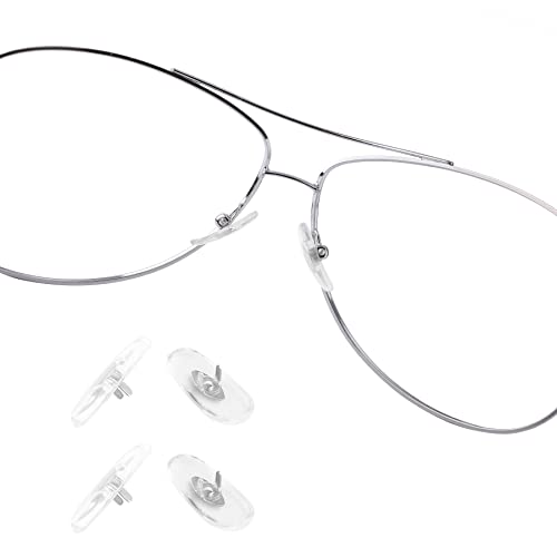 GOHIN Replacement Nose Pads for Ray-Ban Aviator RB3025 3026 - Clear 2 Pairs