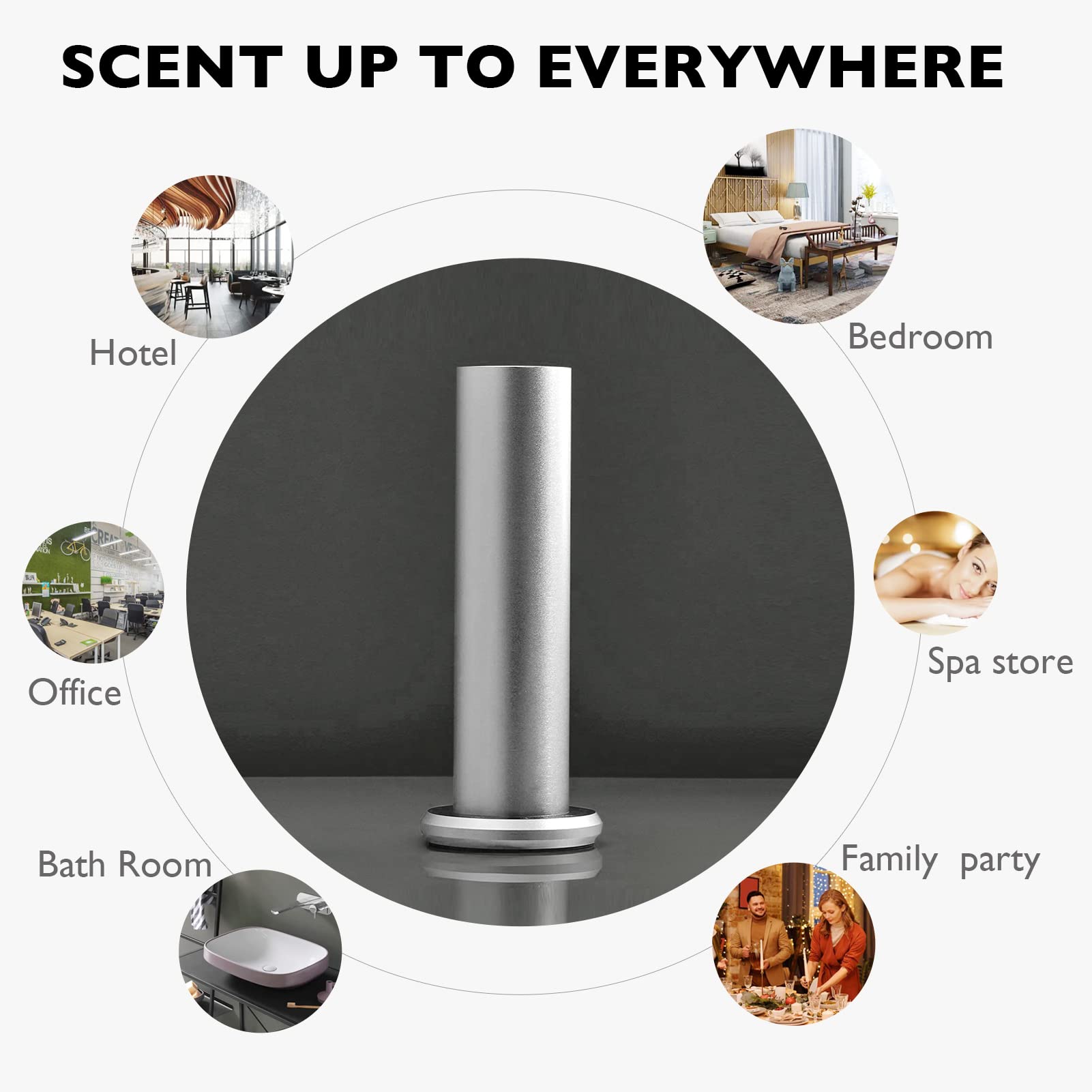 JCLOUD Smart Scent Air Machine for Home, Bluetooth Waterless Essential Oil Diffuser for Oils, Cold Air Technology Aromatherapy Diffuser for Large Room, Spa, Office