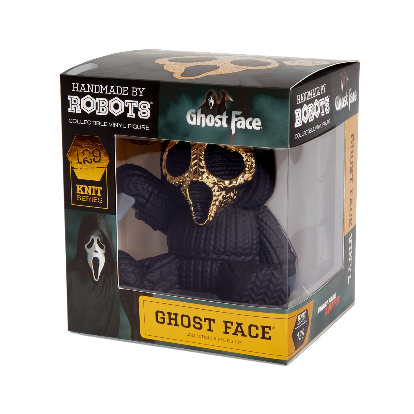 Handmade by Robots Ghost Face Chrome Gold Vinyl Figure