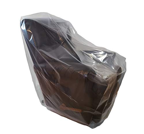 Wowfit Furniture Cover β Dust-Proof Moving Bag for Chairs, Recliners, & Moving Boxes β Clear & Odorless Plastic Bag for Moving β 4mil Thick Chair Cover β 34W x 42D x 65/48H Inches