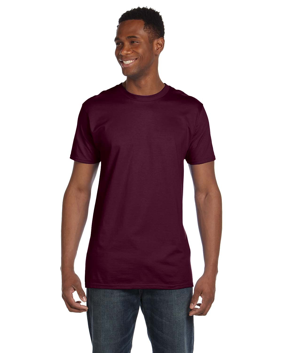Hanes mens Nano Premium Cotton T-shirt (Pack of 2) T Shirt, Maroon, XX-Large US