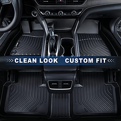 JDMON All Weather Floor Mats Compatible with 2020-2024 Kia Telluride, 1st, 2nd & 3rd Row Custom Fit Car Floor Liner Set Black