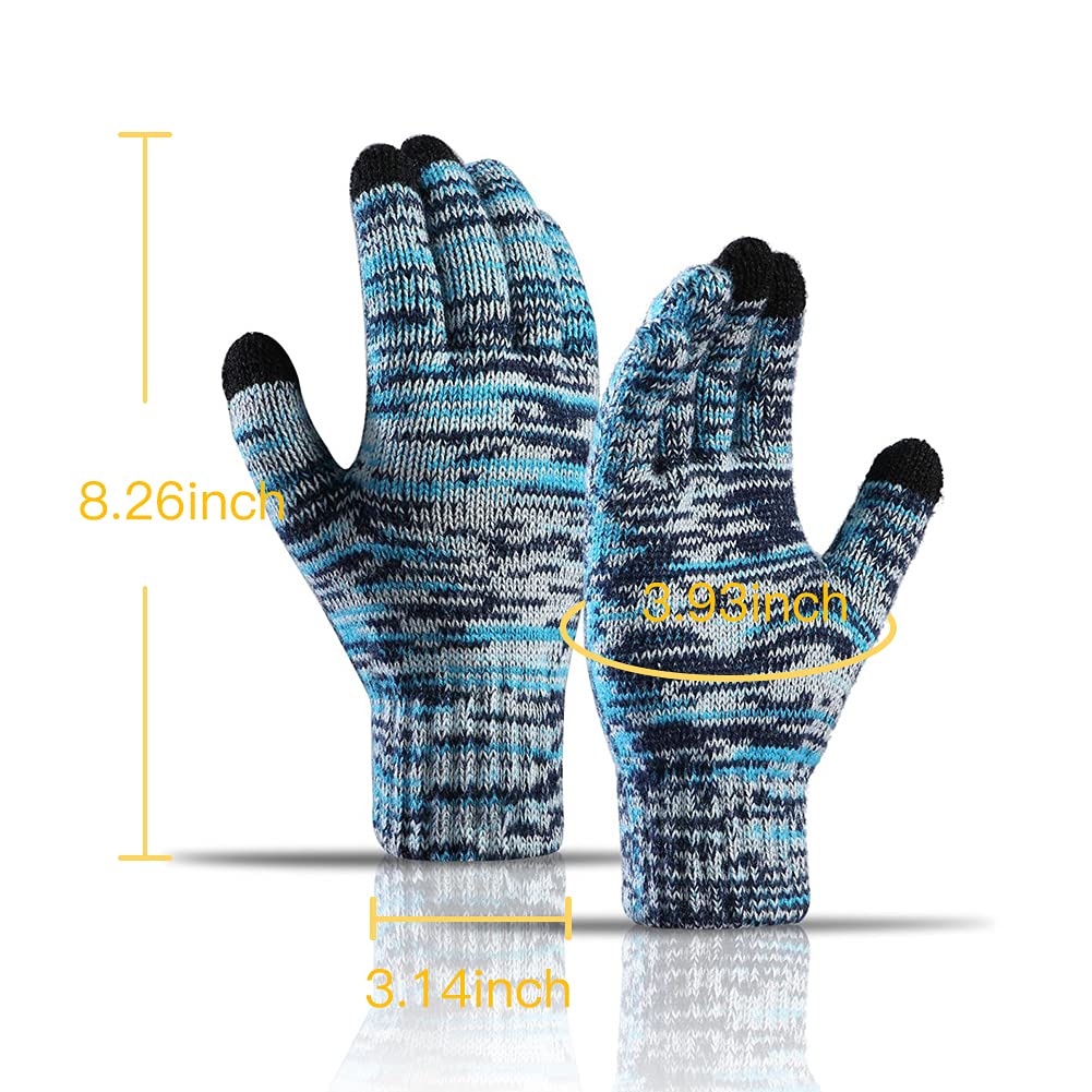 Honnesserry Winter Warm Beanie Hat Scarf and Touchscreen Gloves Set for Womens Skull Caps Neck Scarves with Fleece Lined