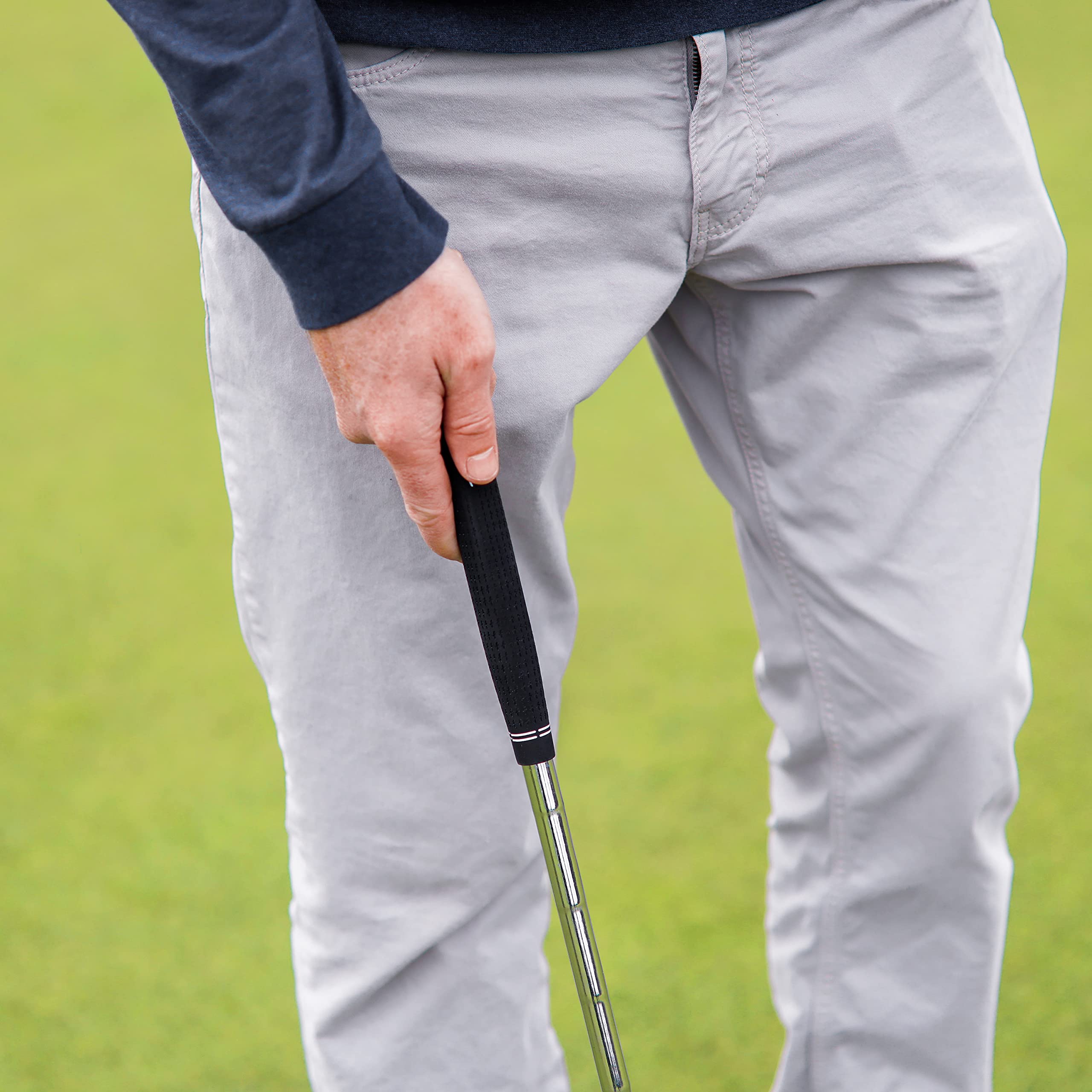 GoSports GS1 Tour Golf Putter β 34β Right-Handed Blade Putter with Milled Face, Choose Oversized Fat Grip or Traditional Grip, Silver