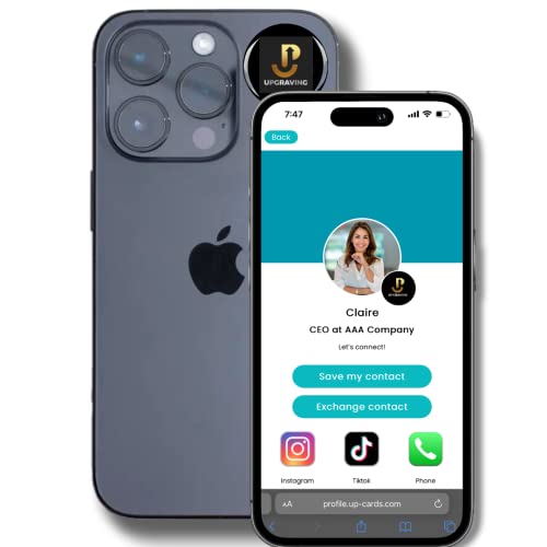 Smart Digital Business Card for Networking - NFC Digital Business Sticker for the back of the phone - Digital Business Tag - Tap to Share - No App Required