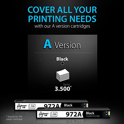 Smart Ink Compatible Ink Cartridge Replacement for HP 972A 972 (2 Pack Combo) to use with PageWide Pro 477dw 577dw 452dw 477dn 452dn 577z 552dw 377dw P55250dw Printers