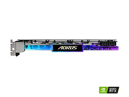 GIGABYTE AORUS GeForce RTX 3080 Xtreme WATERFORCE WB 10G (REV 2.0) Graphics Card, Water Block Cooling System, LHR, 10GB 320-bit GDDR6X, GV-N3080AORUSX WB-10GD REV2.0 Video Card
