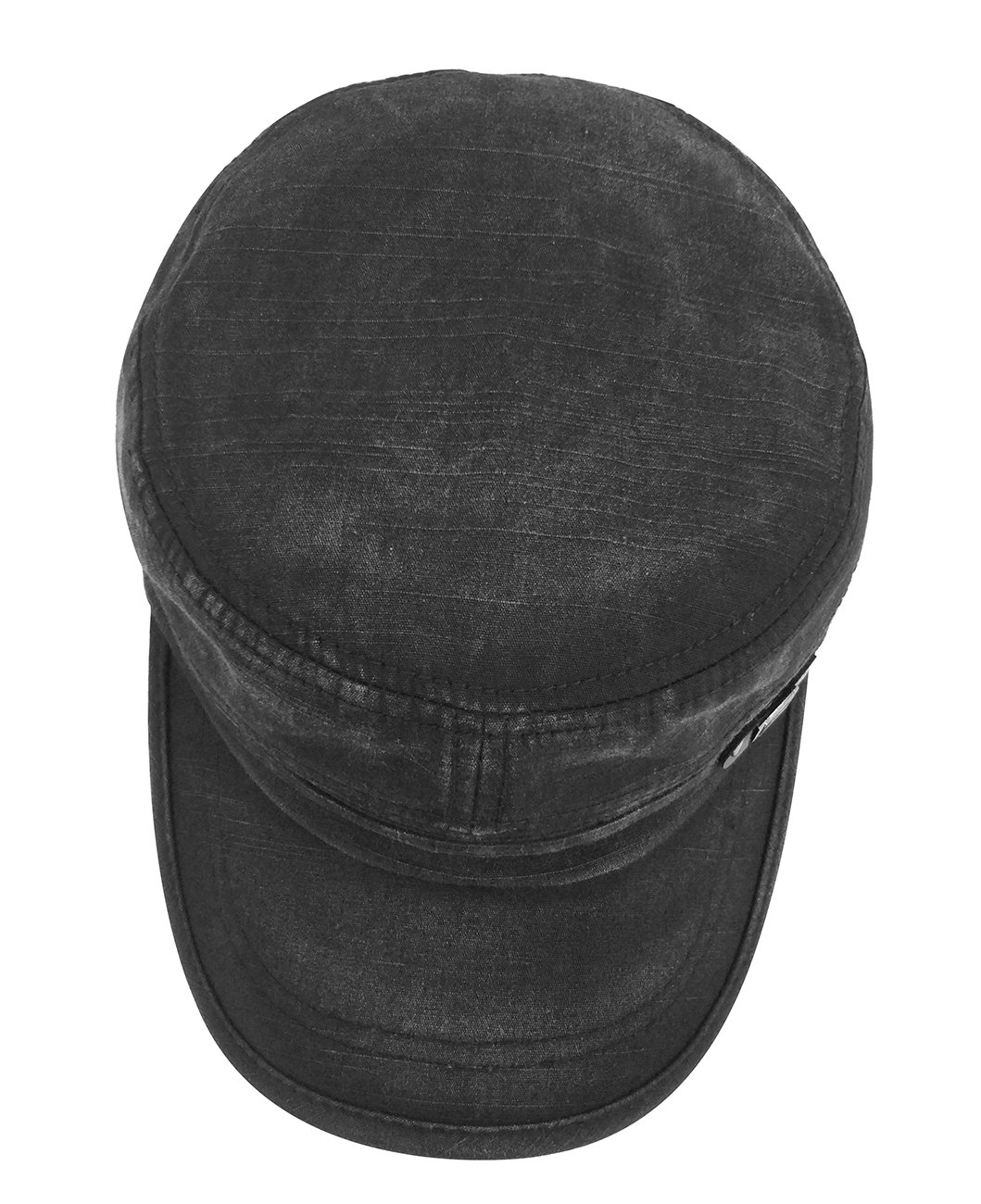 Glamorstar Unisex Cadet Army Cap Washed Cotton Military Corps Hat Flat Top Cap Black,One Size