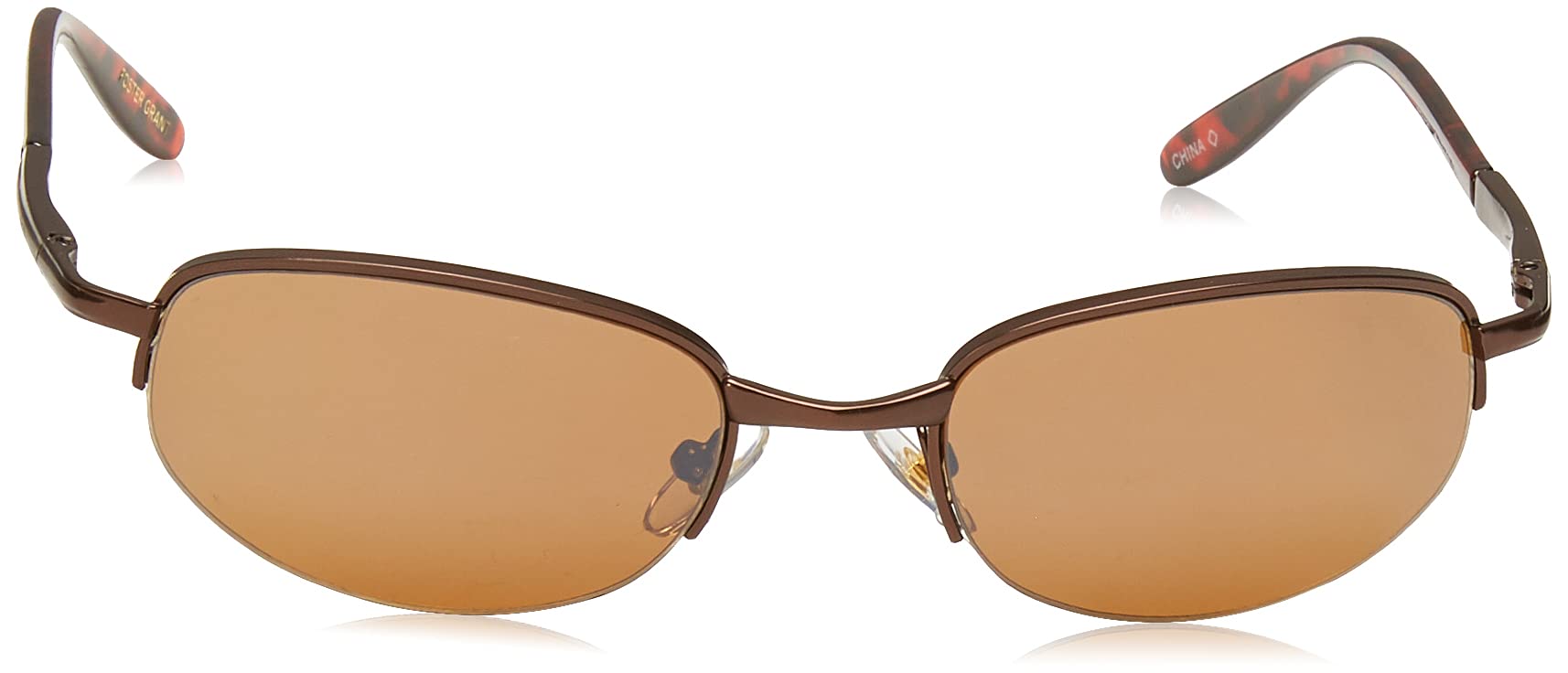 Foster Grant Men's Driver 52 Oval Sunglasses, Bronze/Brown, 54 mm