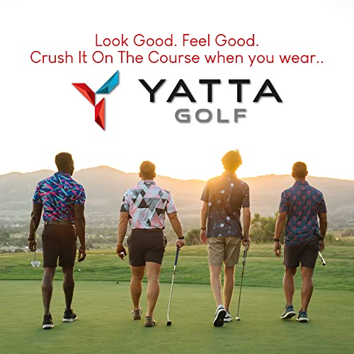 YATTA GOLF Standout Performance Golf Polo Shirts – Men’s – Pura Vida – L