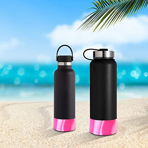 WUQID Protective Mixed Silicone Boot Sleeve for 12oz-40oz Sport Flask & Stanley Water Bottles Tumbler Anti-Slip Bottom Sleeve Cover for All Water Bottles Bottom Width of 2.83&3.56in