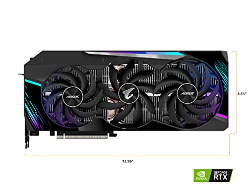 GIGABYTE AORUS GeForce RTX 3080 Master 10G (REV3.0) Graphics Card, Max Covered Cooling, LHR, 10GB 320-bit GDDR6X, GV-N3080AORUS M-10GD REV3.0 Video Card