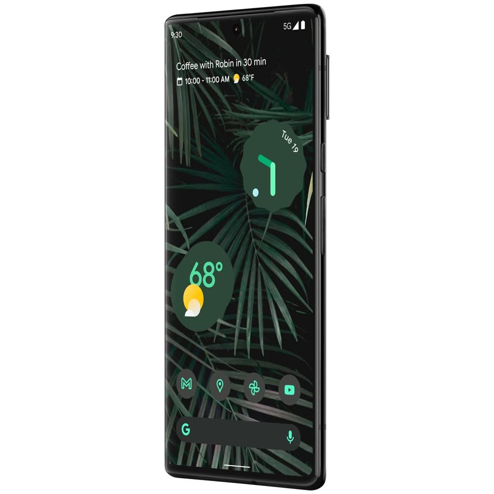 Google Pixel 6 Pro 5G (128GB) 6.71" AMOLED 120Hz, 4K Camera (GSM Unlocked for T-Mobile, AT&T, Global) International Model (Black) (Renewed)