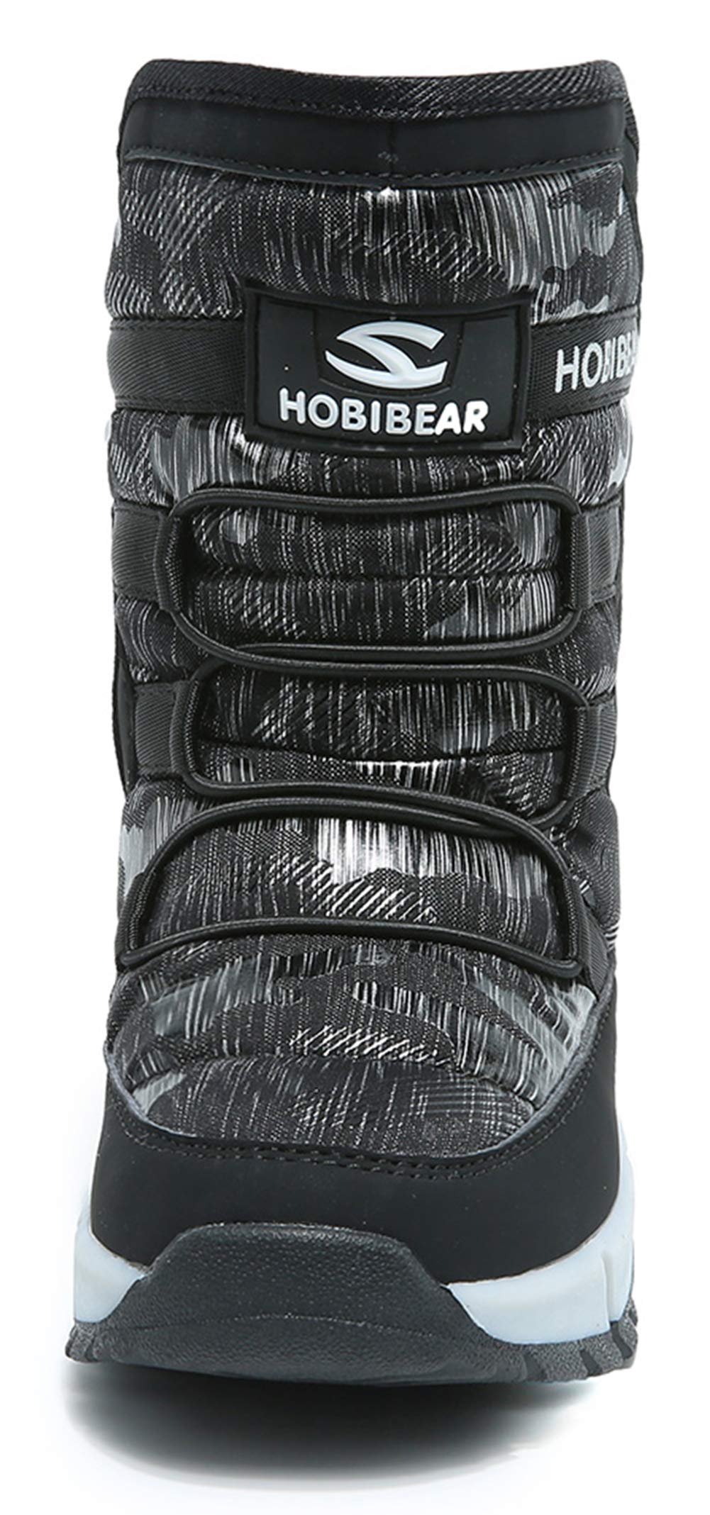 GUBARUN Boys Snow Boots Kids Outdoor Warm Shoes Waterproof (Black1, 1.5)