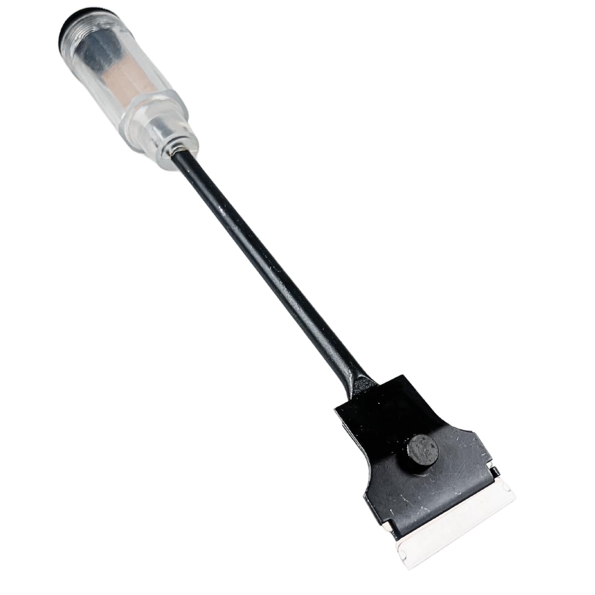 WEDGE 11" (27.9 cm) Extended Handle Scraper | Built-in Extra Blade Storage | Durable PVC Handle | Versatile Scraping Tool | Ideal for Paint, Stickers & Hard-to-Reach Areas