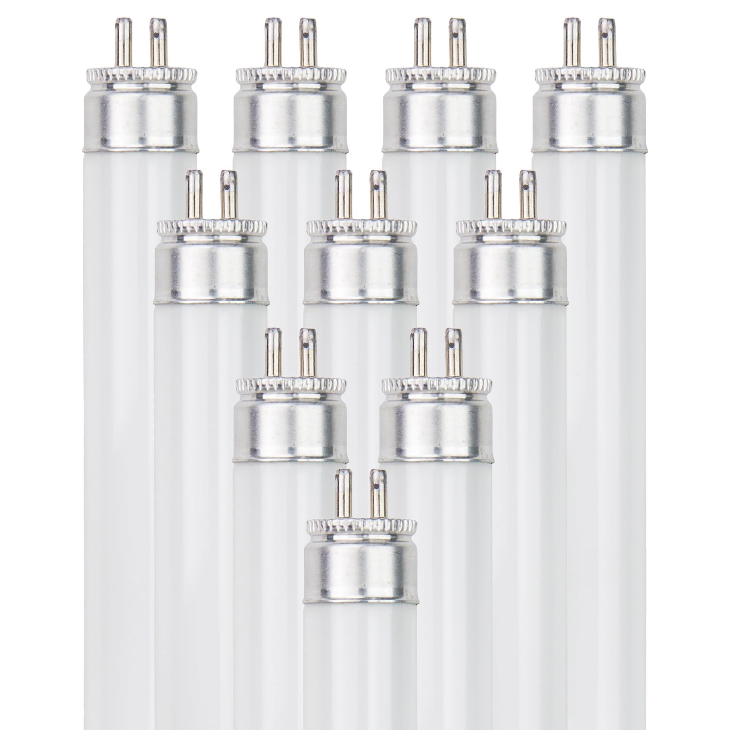 Sunlite 05065 F8T5/WW T5 Linear Fluorescent Lamp, 8 Watts, 380 Lumens, 2700K Soft White, Miniature G5 Bi-Pin Base, ROHS Compliant, High Performance Straight Tube, 10 Pack