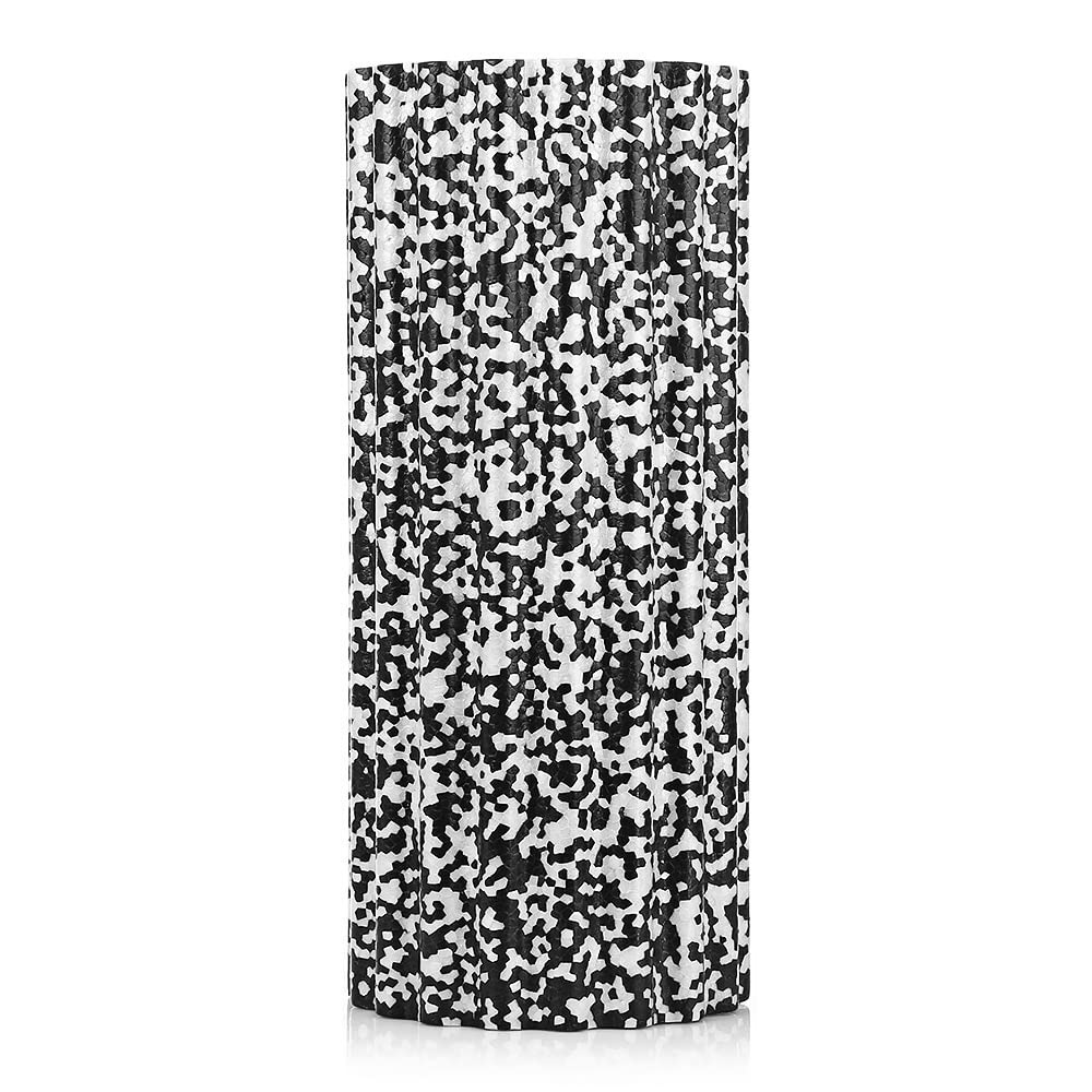 High Density EPP Yoga Pilates Foam Roller for Deep Tissue Massager for Muscle and Myofascial Trigger Point Release, Black & White, 32 X 14 CM