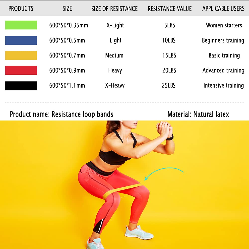 HRC Portable Resistance Band Workout System Home Gym Exercise Bands Wall Mount System Adjustable Resistance Exercise Bands Set with Handles Non-Silp
