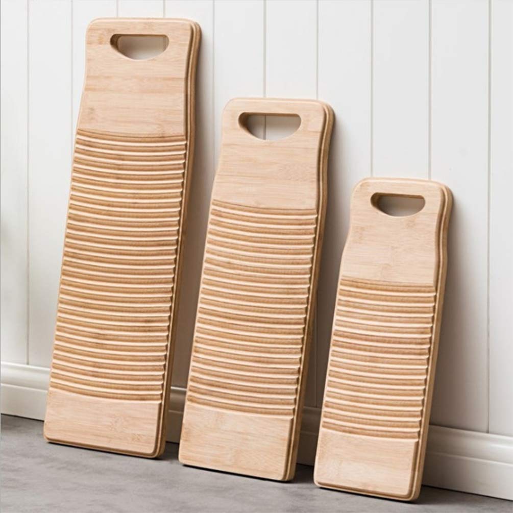 Wood wooden washboard Washboard Practical Clothes Bamboo Washboard Anti-slip Laundry Cleaning Board Manual Clothes Washing Tool for Home - laundry washboard 40cm washing clothes board