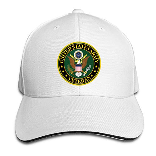 US Army Veteran Baseball Caps Sandwich Caps White