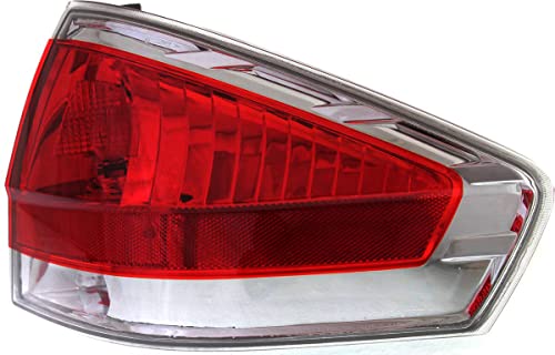 Garage-Pro Passenger Side Tail Light Compatible with 2009-2011 Ford Focus Assembly, with Chrome Insert, Sedan