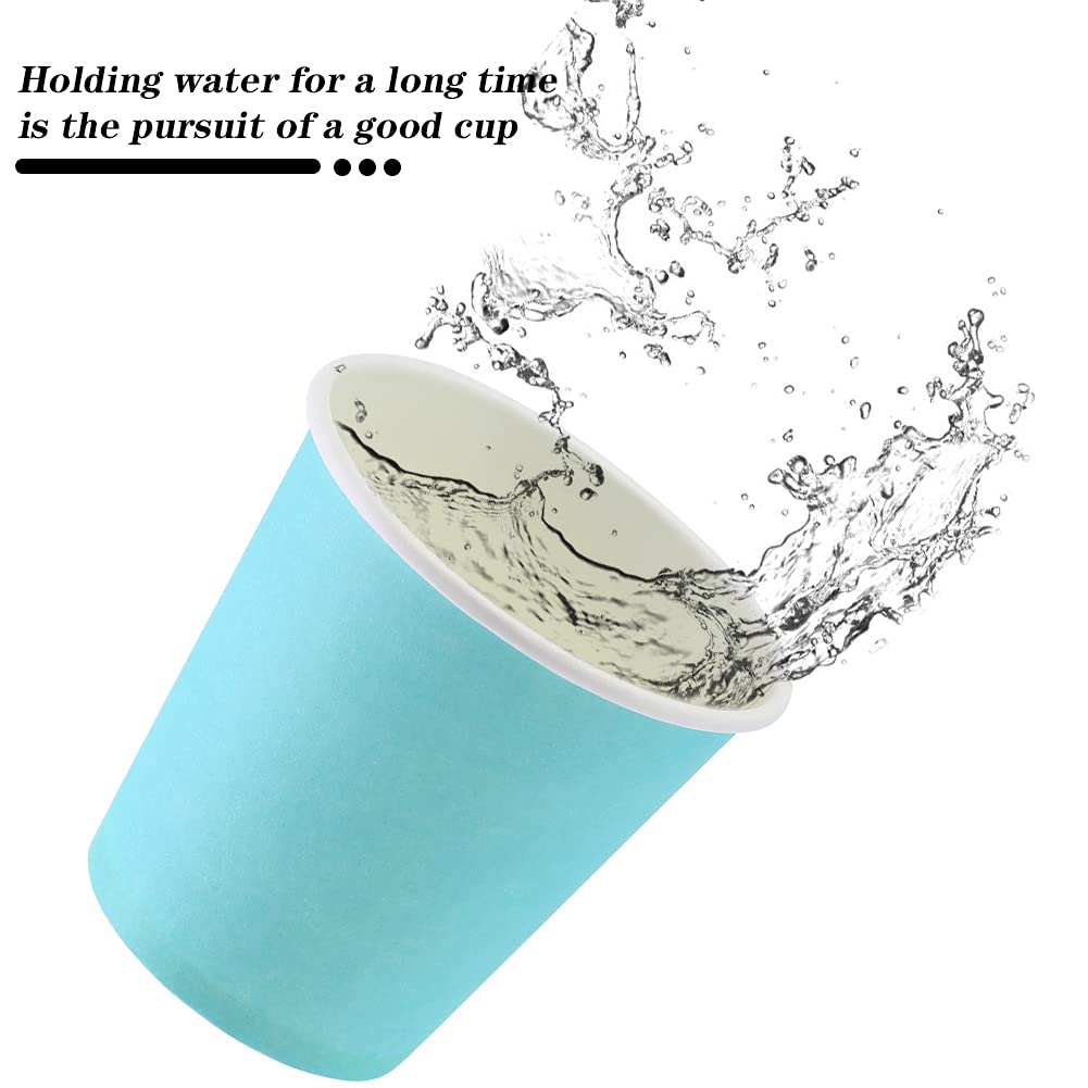 Hssugi 3 oz Paper Cups, 200 Pack Blue Disposable Cups, Small Disposable Paper Cups Use as Mouthwash Cups, Shot Cups, Snack Paper Cups, Disposable Bathroom Cups