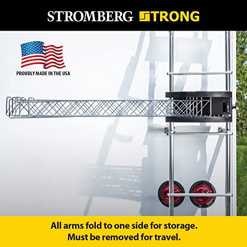 Stromberg Carlson Extend-A-Line 35" Long Versatile Swing Arm Drying Rack and Clothes Hanger with Swinging Towel Bar and Folding Clothes Hanger for RVs, Motorhomes, Campers & Home