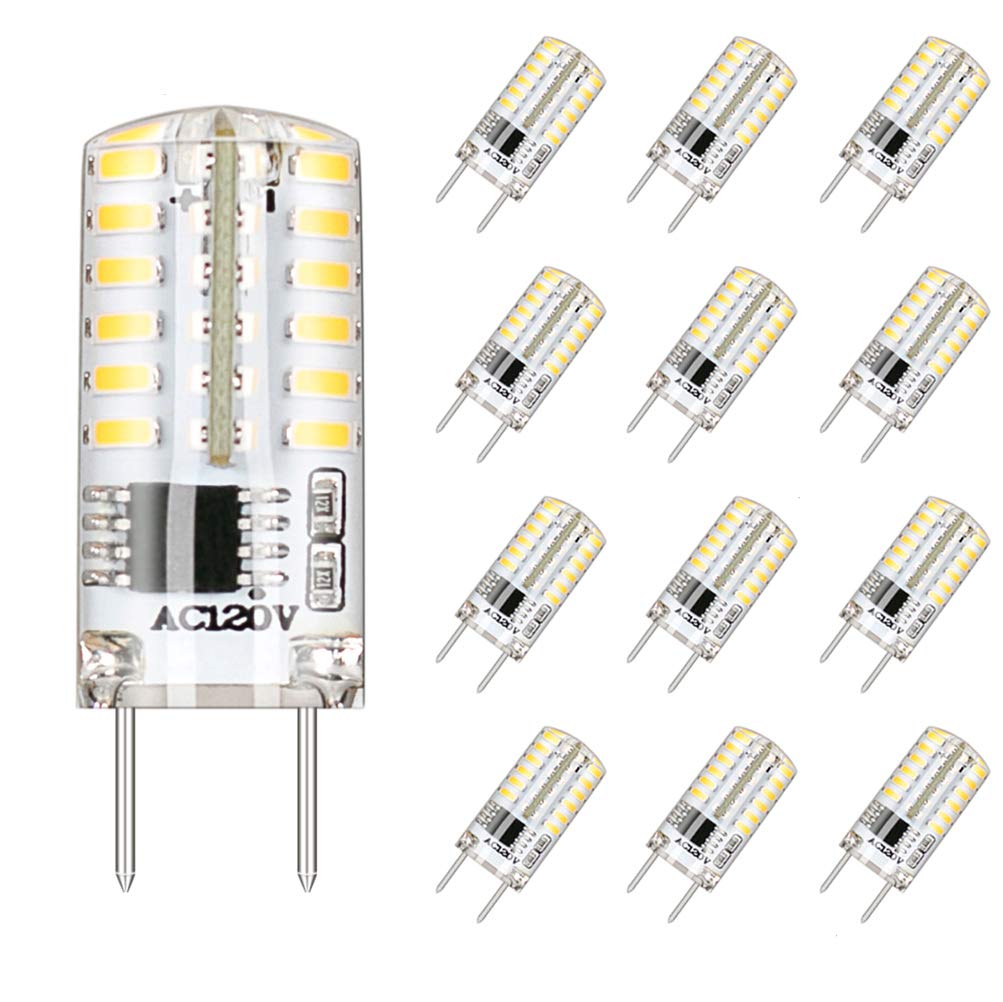 G8 LED Bulb Dimmable Replacement for Halogen Bulb Small T4 Led Light Bulbs 20W Xenon Under Cabinet 3W Warm White 3000K 12 Pack