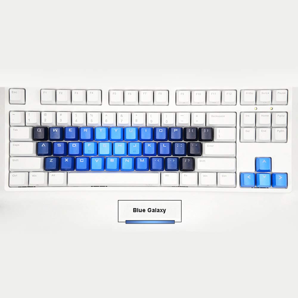 Gradient Color Keycap 37 PBT Double Shot Injection Backlit Keycaps Replacement for Cherry/ikbc/NOPPOO/Ducky Mechanical Gaming Keyboards(Flame Gradient Color)