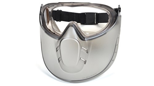PYRAMEX Safety Products Direct/Indirect-Gray Frame/Clear Anti-Fog Lens woth faceshield attachment