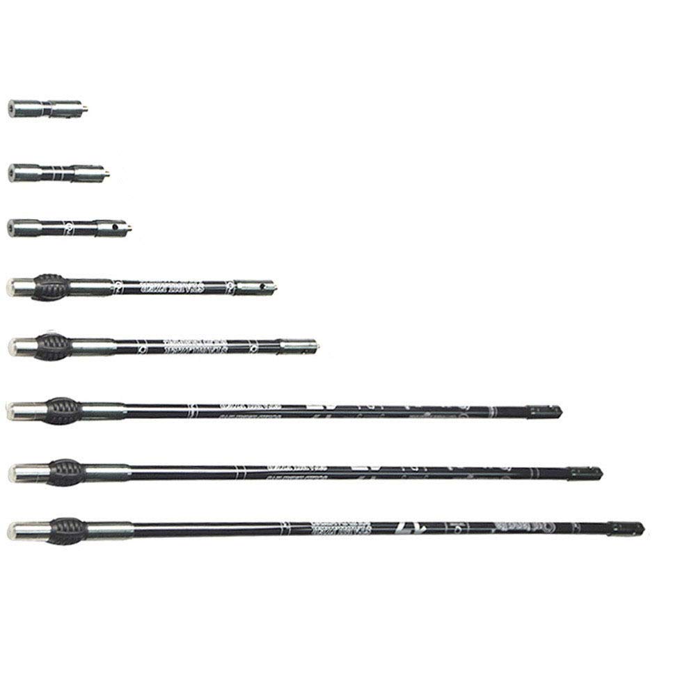 HNZMDY 3-30 Inch Archery Carbon Fiber Bow Stabilizer Balance Bar Rod Shock Absorber Damping System with Stabilizer Weight for Recurve Compound Bow (Grey, 12 inch)