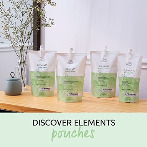 Wella Professionals Elements Gentle Renewing Conditioner| Gentle, Silicone-Free| Instant Detangling Conditioner| 1 Liter Pouch | 33.8 Fl Oz