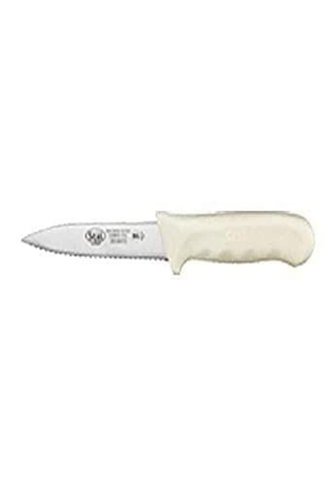 Winco 3.5" Commercial-Grade Serrated Paring Knife, White (2 Pack)