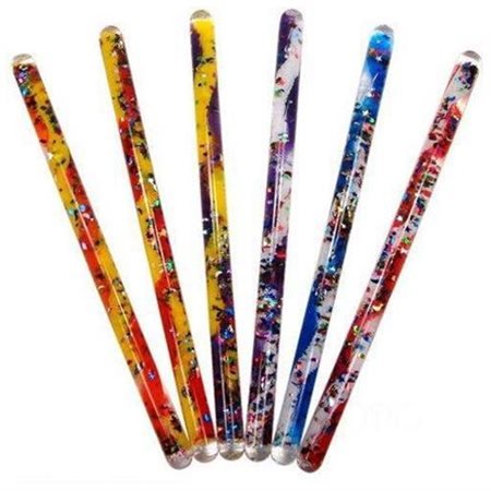 Glitter Wand Fidget Hand Toy Set of 2 Assorted Color Wonder Wands and Therapy Tool (12 Inch(Jumbo))