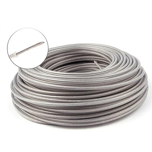 XiBany 15metre/roll 3mm Steel Wire Grass Trimmer Wire Rope Brushcutter Lawn Mower Accessories Trimmer Wire Cord Lines Brush Cutter