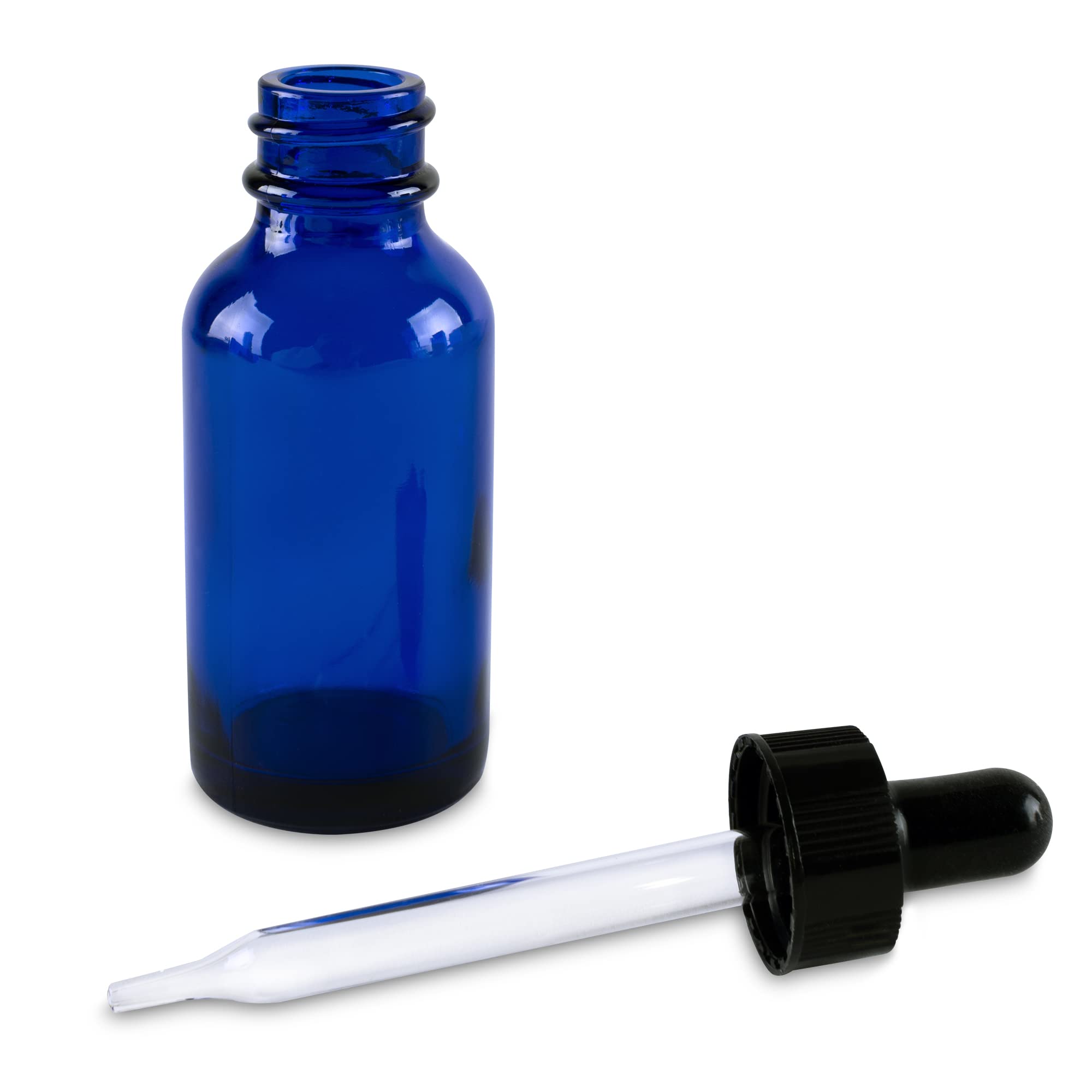 Super Z Outlet 1oz Glass Bottles with Glass Eye Dropper Dispenser for Essential Oils, Kitchen Tools, Chemistry Lab Chemicals, Colognes & Perfumes (6 Pack) (Cobalt Blue)