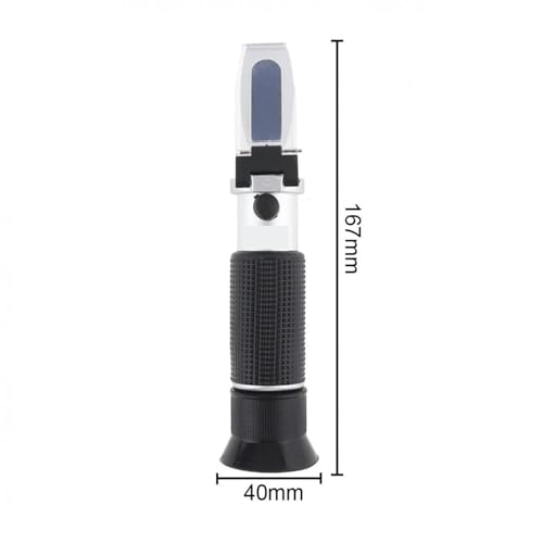 Refractometer, Hand Refractometer,Hydrometer in Wine Making and Beer Brewing, Homebrew Kit,Urea Concentration,of Sugar Content Test for Fruit, Homebrewing, Juice, Vegetables(Salinity meter 0-28%)