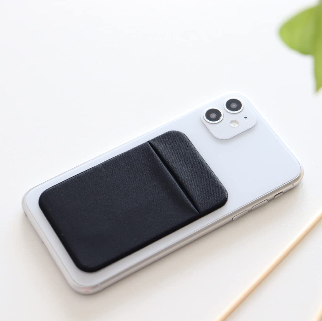 Fulgamo 3Pack Adhesive Phone Pocket,Cell Phone Stick On Card Wallet,Credit Cards/ID Card Holder(Double Secure) with Self Sticker for Back of iPhone,Android and All Smartphones (2 Black& 1 Grey)